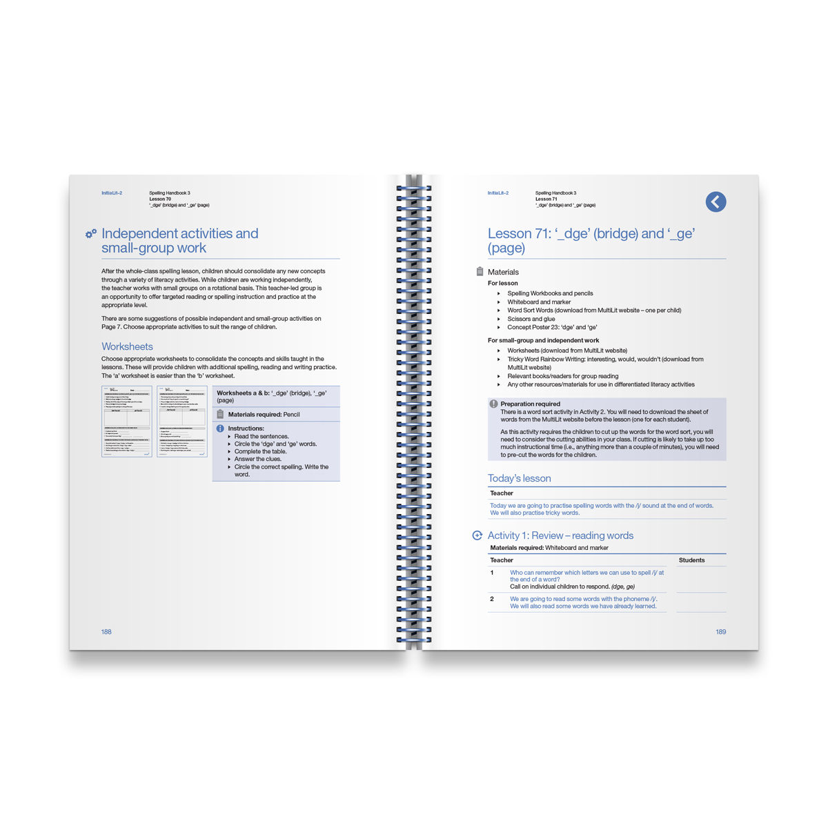 InitiaLit–2 Spelling Handbook 3 - MultiLit